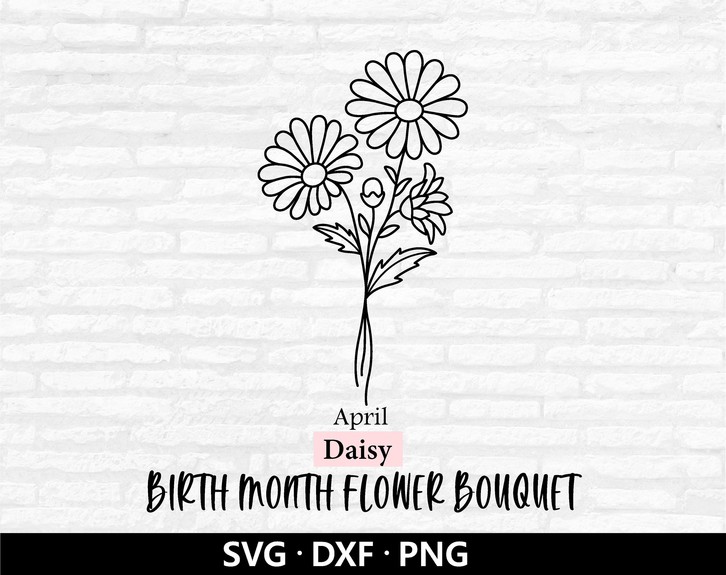 Mes de nacimiento Flor Ramo Svg Flor Svg Floral Svg Flor - Etsy México