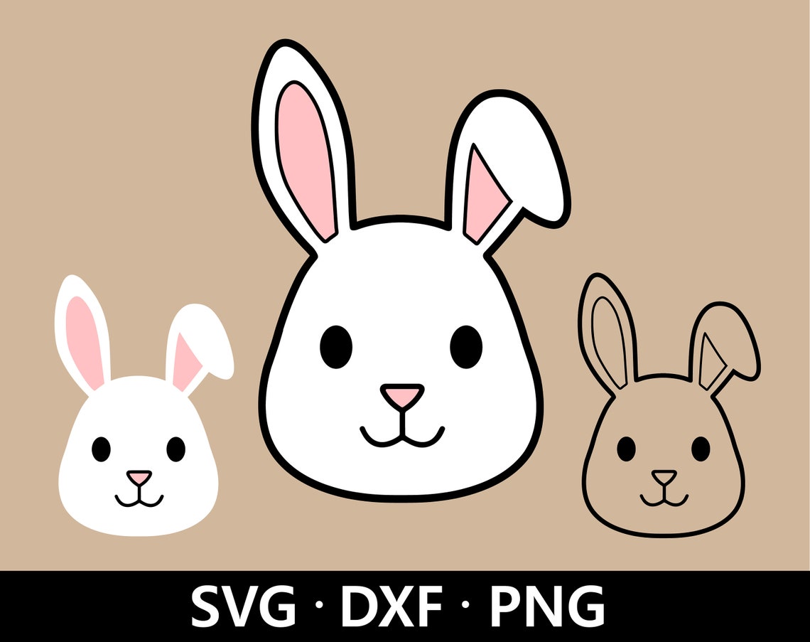 Bunny Face SVG for Cricut Easter Bunny Svg Easter Svg Bunny - Etsy