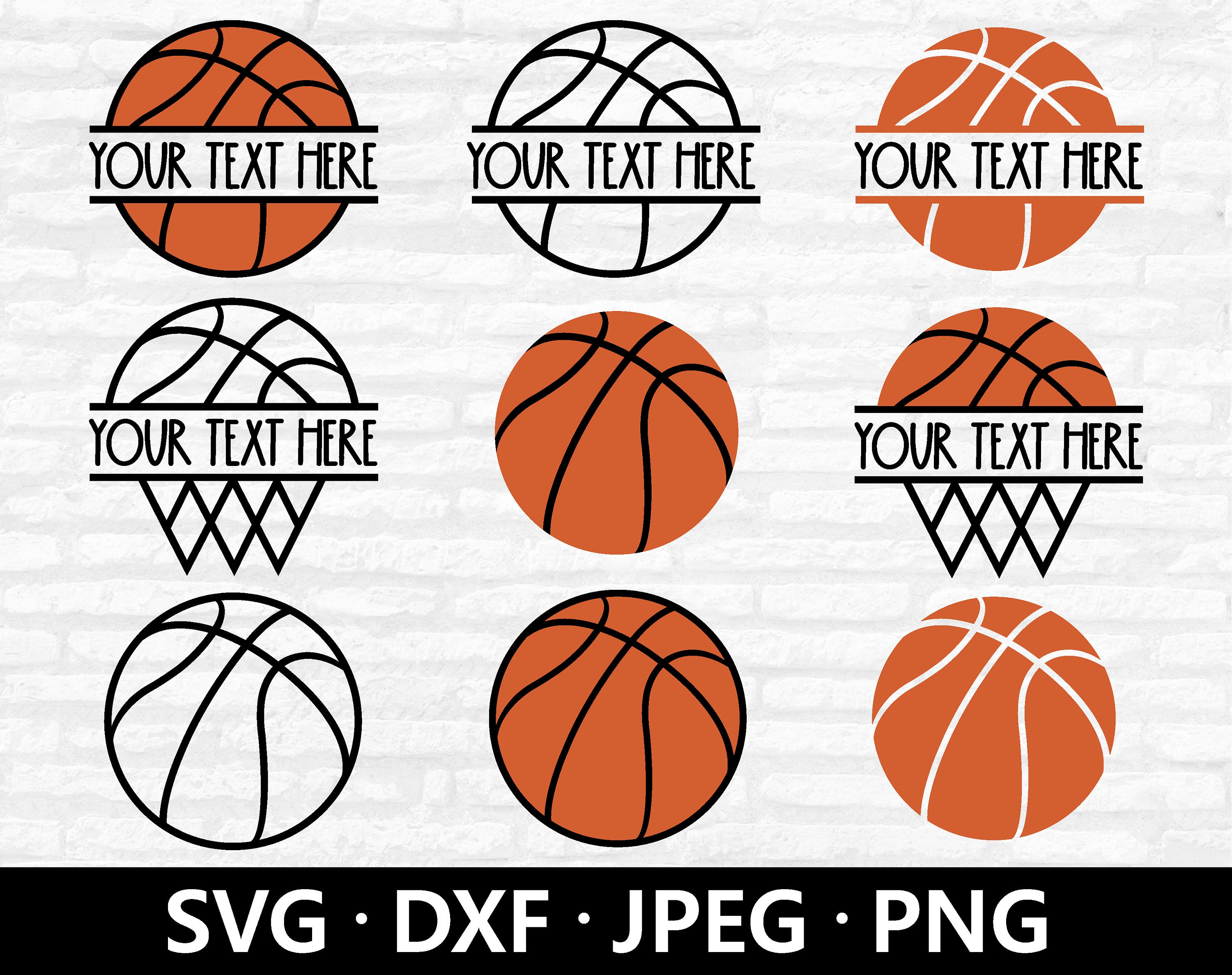 Basketball Svg Bundle Basketball Split Monogram Svg - Etsy