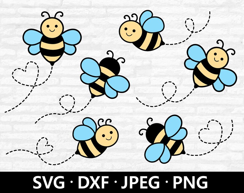 Bee Bundle SVG Cute Honey Bee Cutting File Bumble Bee SVG - Etsy