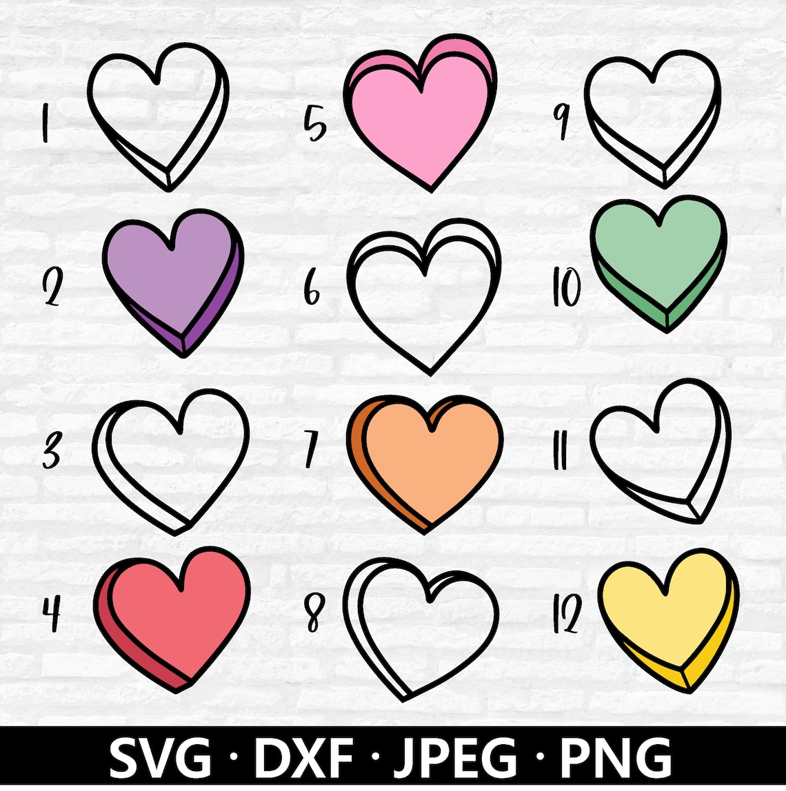 Heart Candy SVG Valentines Day SVG Files for Cricut - Etsy