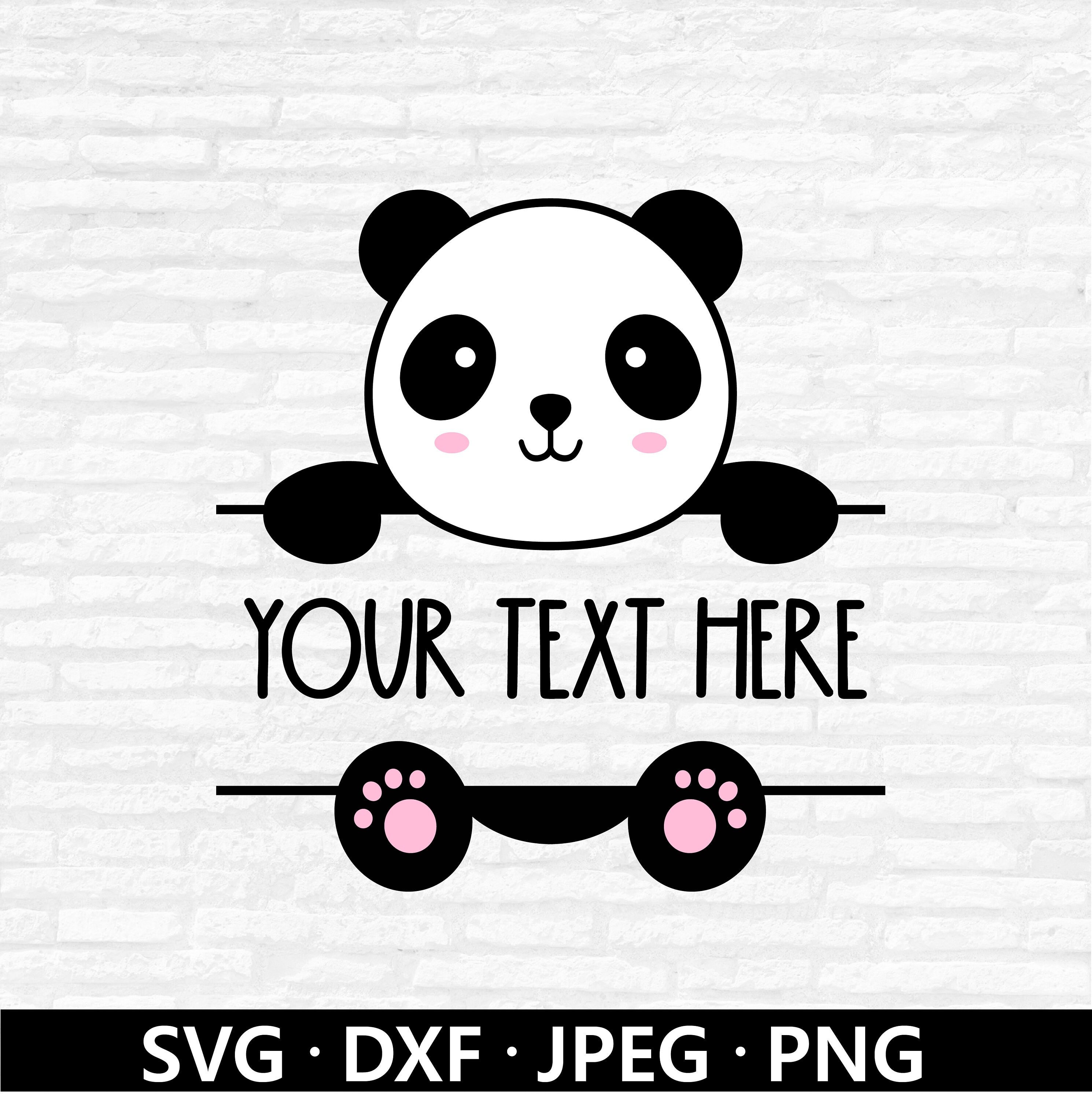 Panda Monogram SVG Cuttable Baby Panda SVG Panda Svg Dxf - Etsy UK