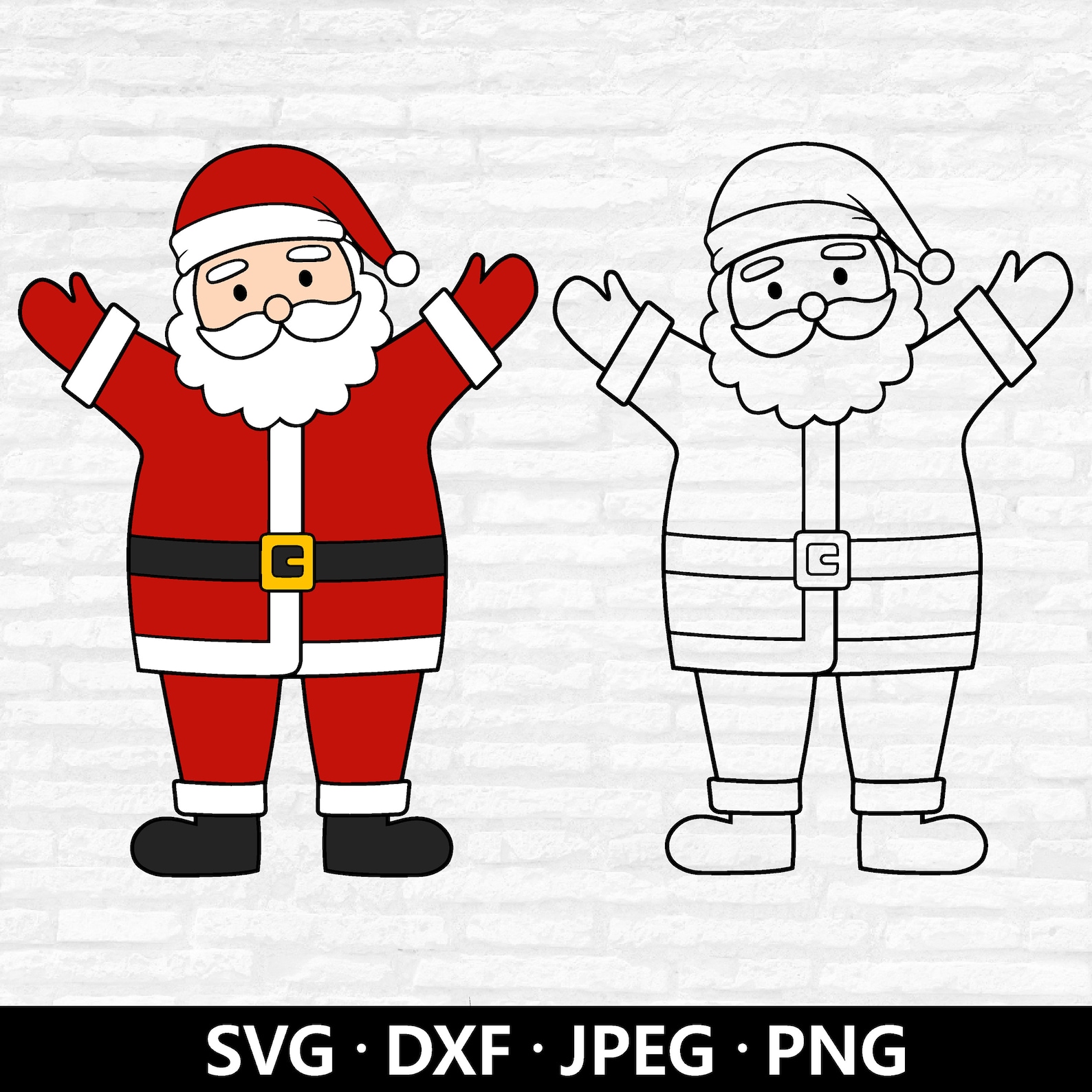 Christmas Santa Claus SVG, Cute Santa Layered Cut File, Funny Santa ...