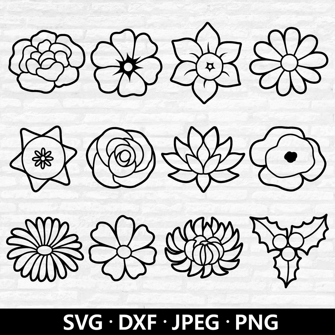 Birth Month Flower SVG Bundle: Botanical Clipart (digital Download) - Etsy