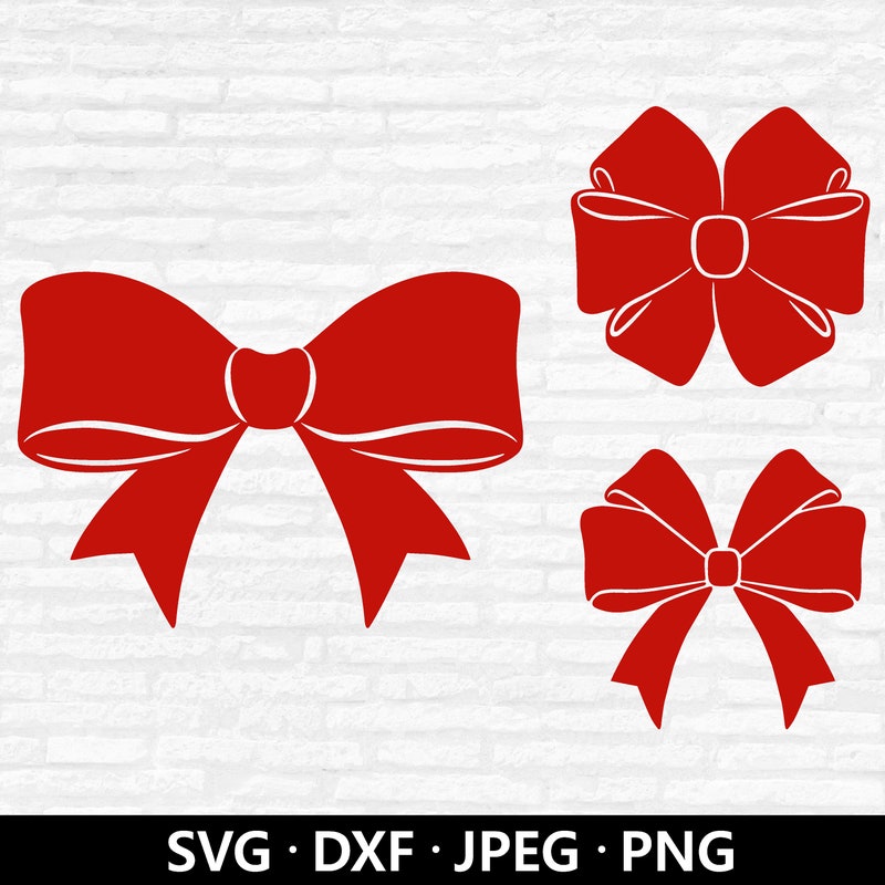 Christmas Bow Svg - Etsy