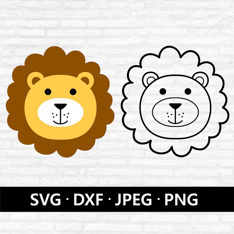 Baby Lion Face SVG Cute Lion SVG Baby Shower Shirt SVG | Etsy