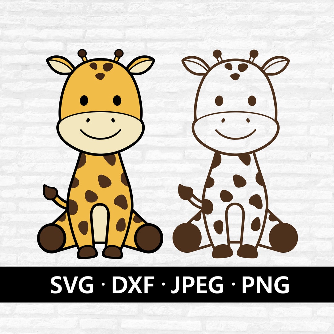 Baby Giraffe SVG Giraffe Svg Jungle Animals Svg Cute Animal - Etsy