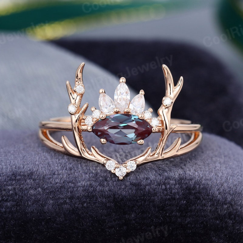 Deer Antler Ring - Etsy