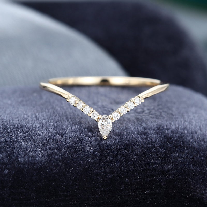 Double Band Pear Shape - Etsy