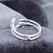 Ring Enhancer Double Bands Stacking Ring White Gold Wedding Band ...