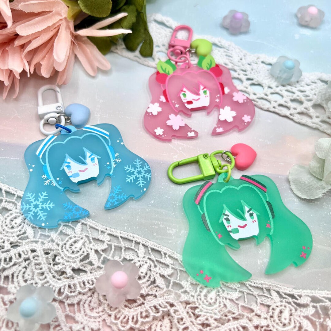 VOCALOID: Miku Frosted Acrylic Charms - Etsy