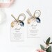 Favor Tag Template, Navy Blue and Blush Gold Wedding Gift Tag, Thank ...
