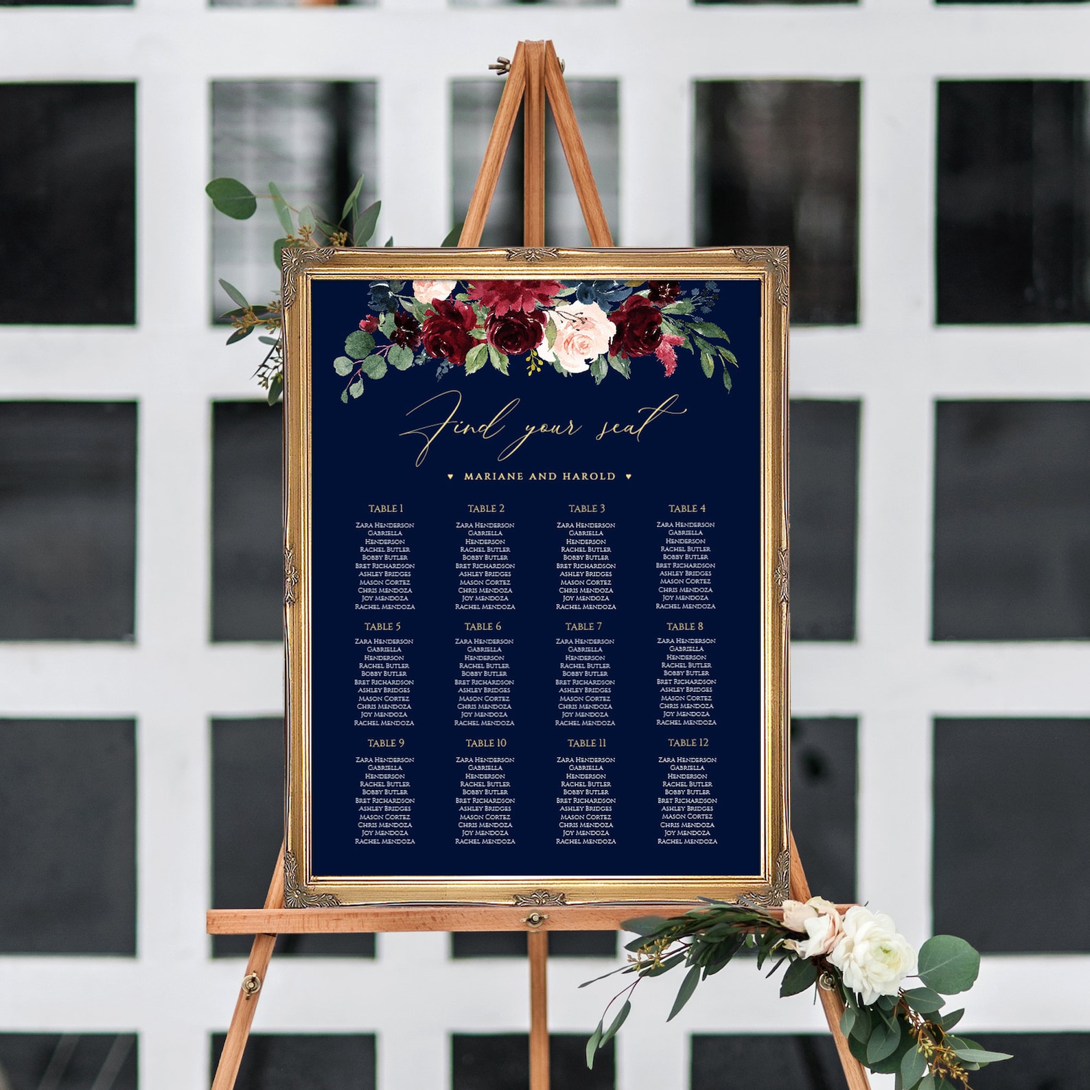 Editable Seating Chart Seating Chart Template Editable - Etsy