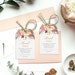 Favor Tag Template, Boho Blush Flower Wedding Gift Tag, Editable Thank ...