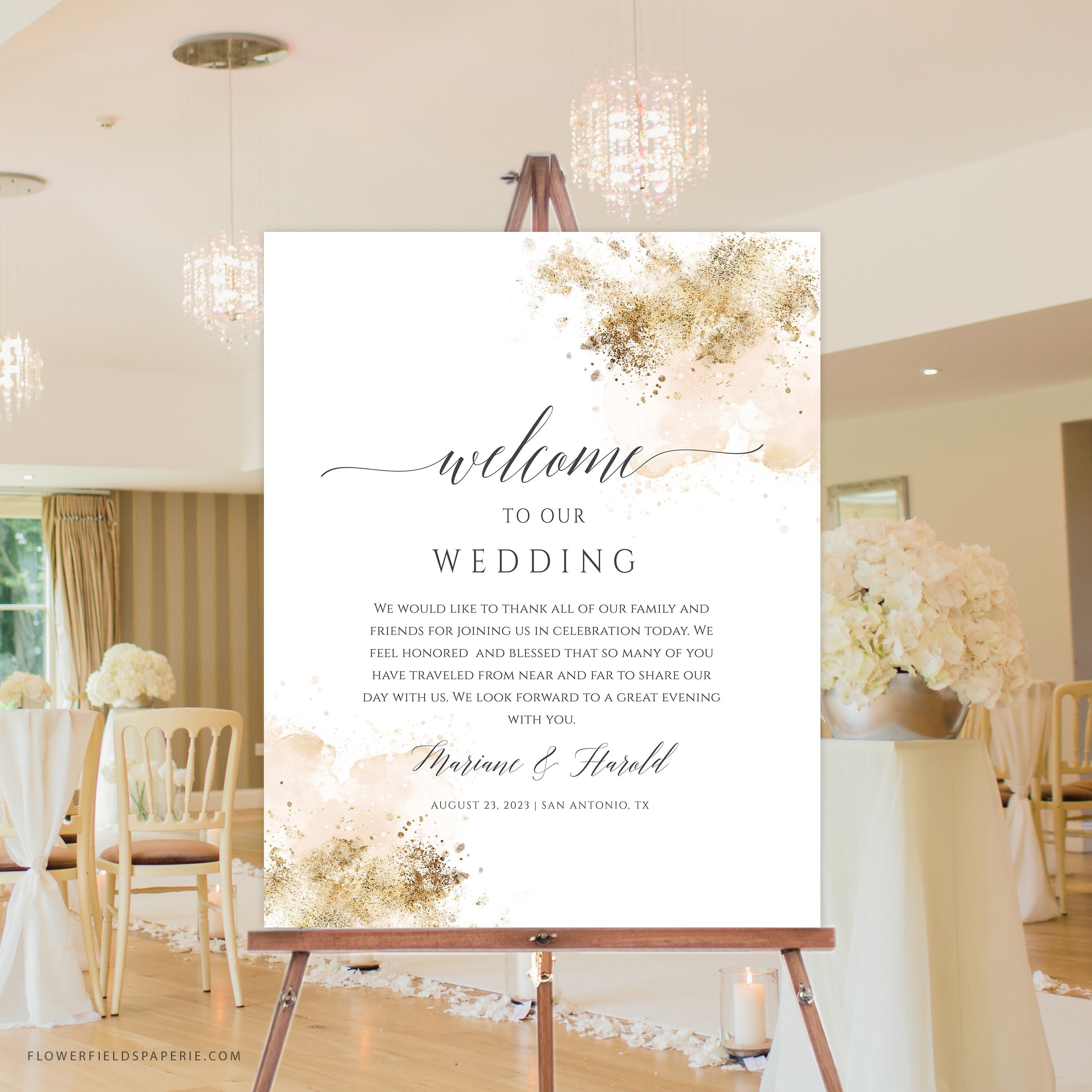 Welcome Wedding Sign Template Welcome Wedding Printable Blush - Etsy