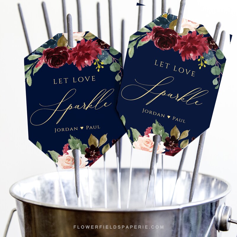Wedding Sparkler Tag - Etsy