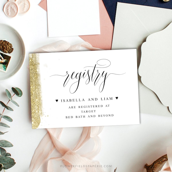 Bridal Shower Registry Template - Etsy