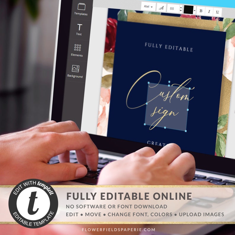 Custom Wedding Sign Template Custom Sign Unlimited Signs | Etsy