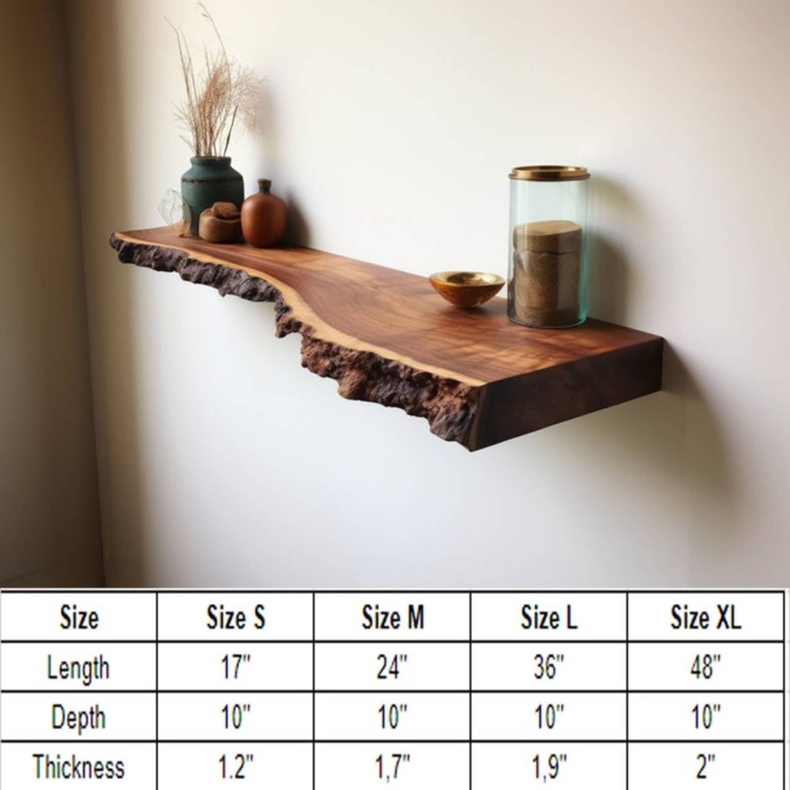 Floating Corner Shelf Live Edge Floating Shelf Bookshelf Decorations ...