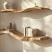 Wavy Shelf Live Edge Floating Shelves Solid Wood Wall Mount Bookshelf ...