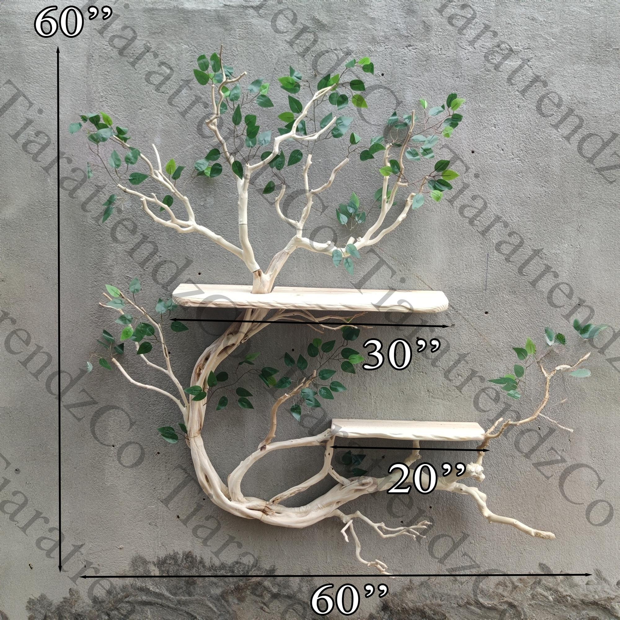 Tree Branch Floating Corner Shelf Wall Mount Bookshelf Montessori ...