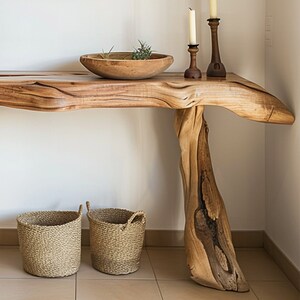 Narrow Floating Live Edge Side Table Accent Table Console Table Entry ...