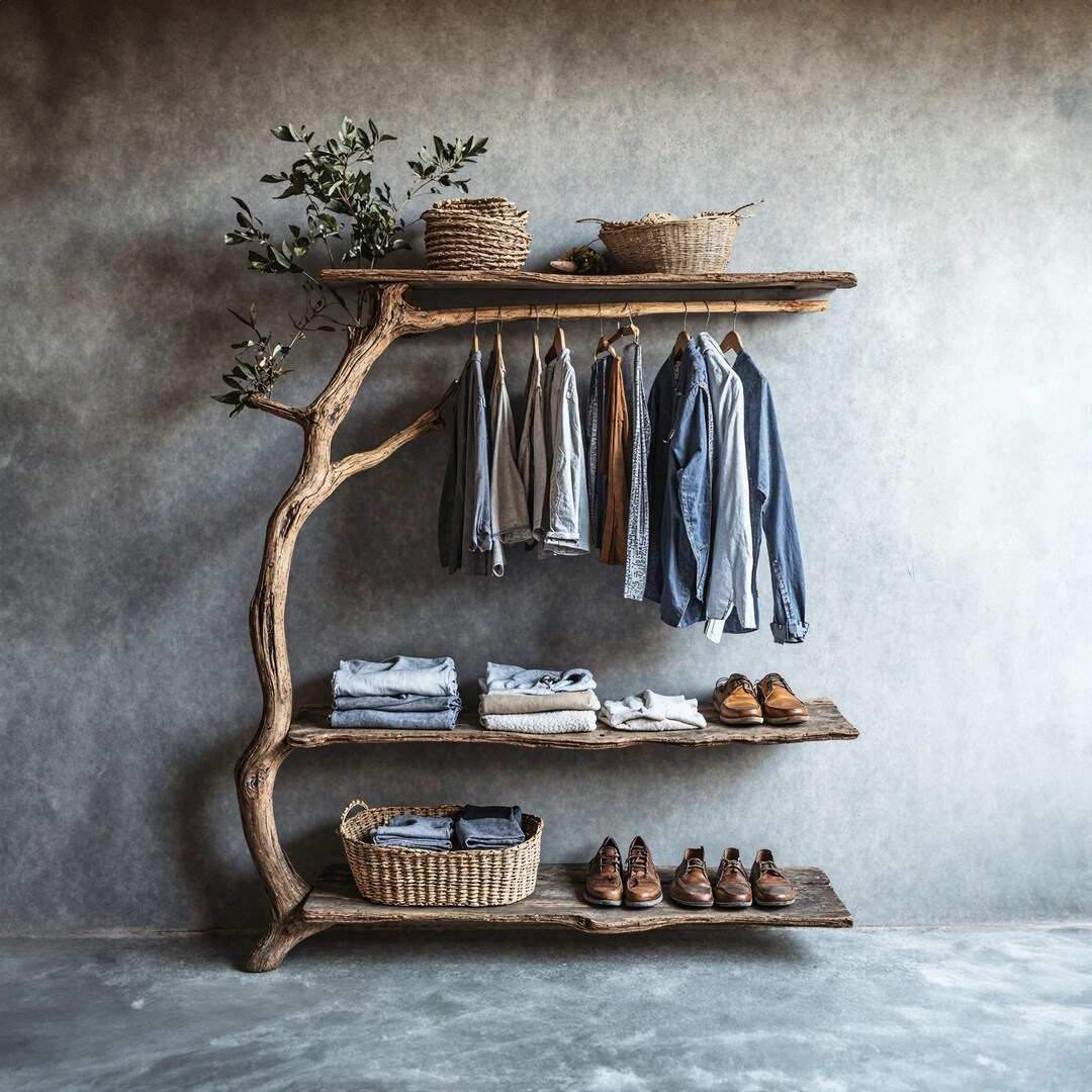 Driftwood Tree Branch Standing Coat Rack Unique Coat Hook Coat Rack ...