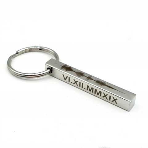 Keychain Rod in Stainless Steel With Personalized Engraving in - Etsy UK