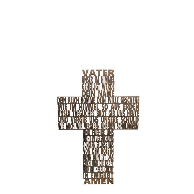 3D-Schriftzug des Vater Unser in Form eines Kreuzes deutsch - Etsy.de