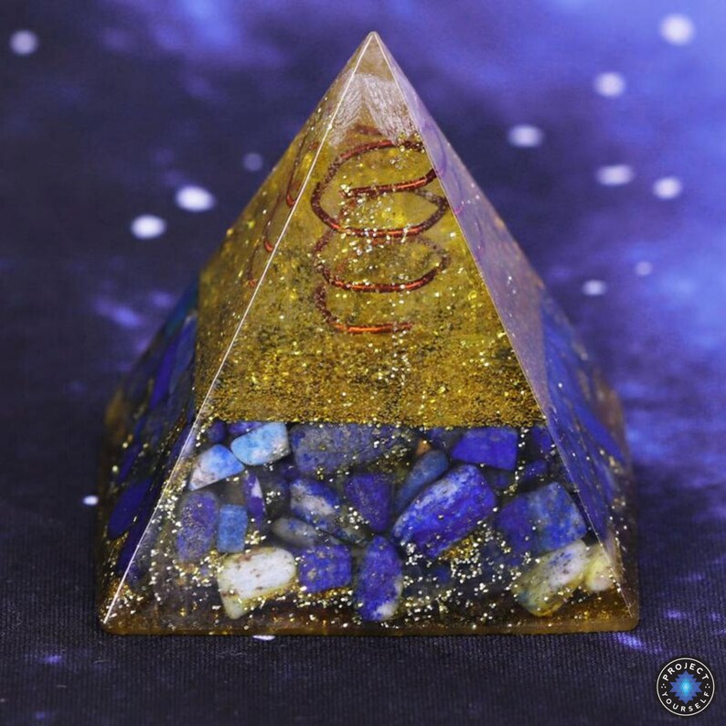 Lapis Lazuli Orgone Wisdom Pyramid - Etsy