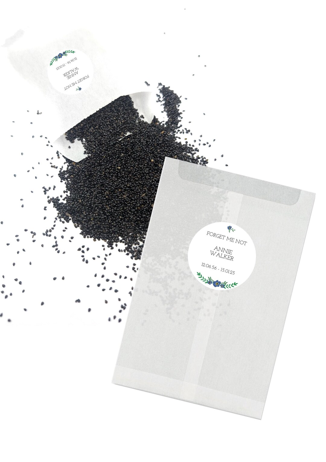 Forget Me Not Flower Seed Packs | Personalised Wedding Favours | Seed ...
