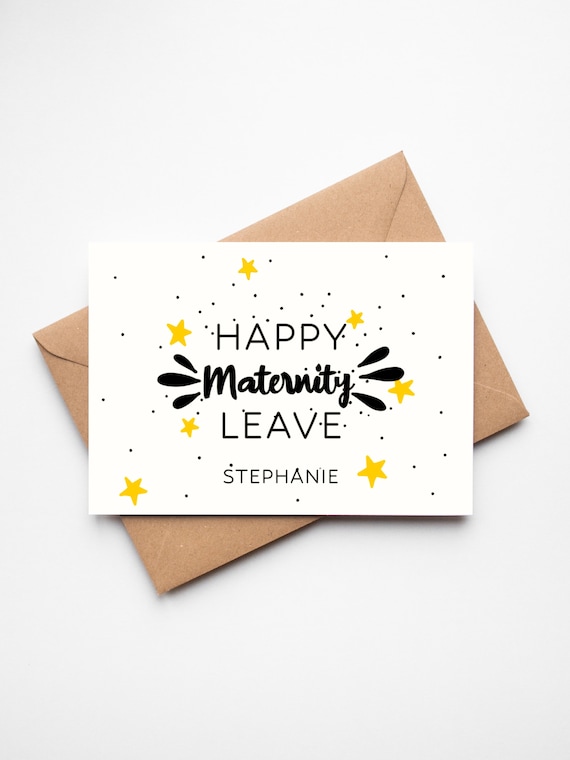 Personalised Happy Maternity Leave Card Good Luck on Your - Etsy UK