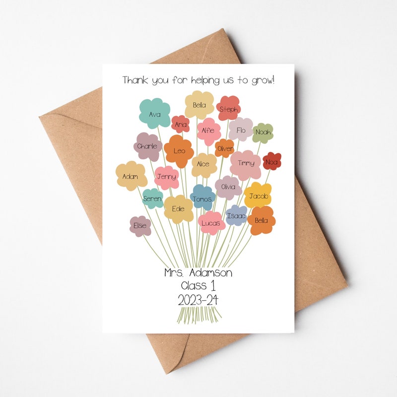 Teacher Assistant Thank You Card - Etsy