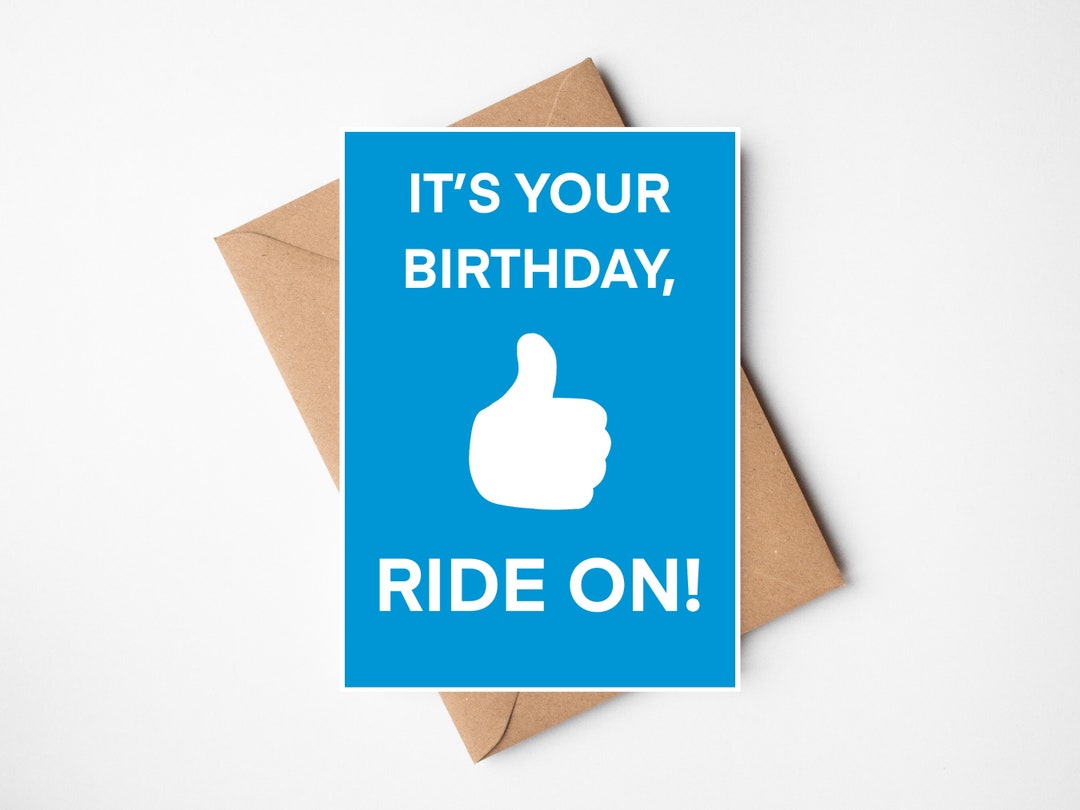 Zwift Style Birthday Card Zwift Card Ride on Cyclist's Card Biker Card ...