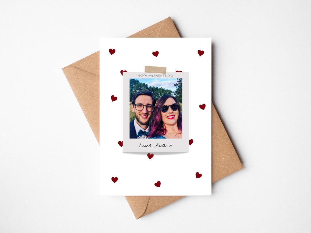 Personalised Valentine's Day Card Photo Card Happy Valentine's Day ...