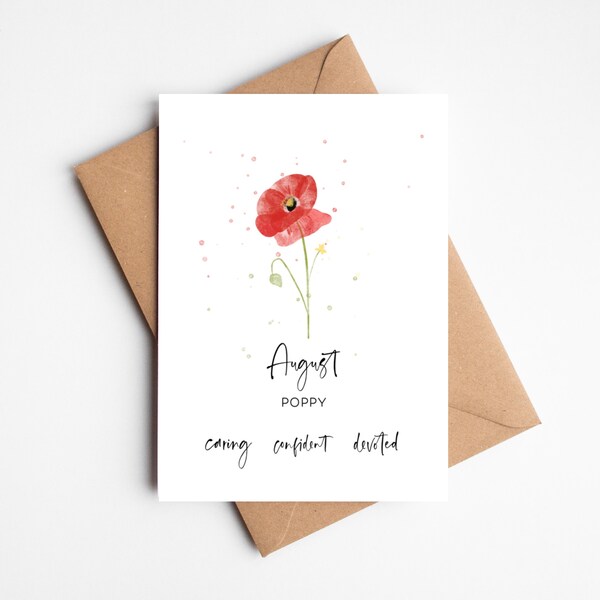 August Flower - Etsy