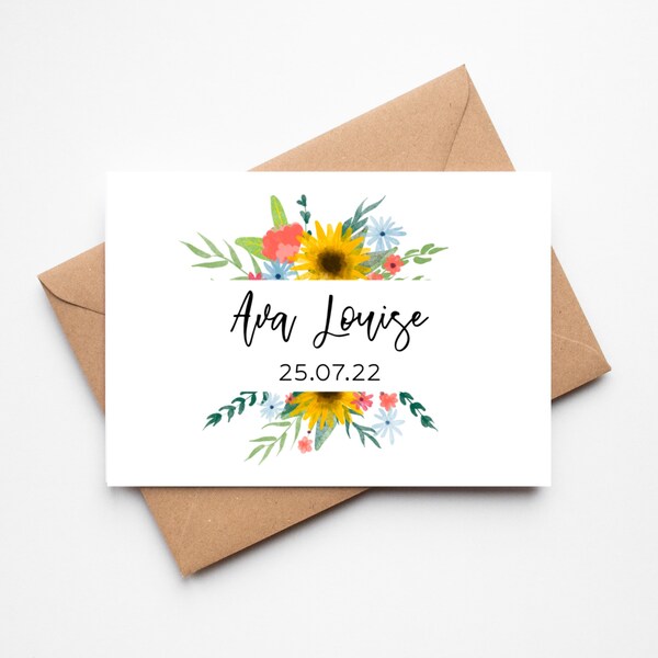 Baby Name Birth Date - Etsy