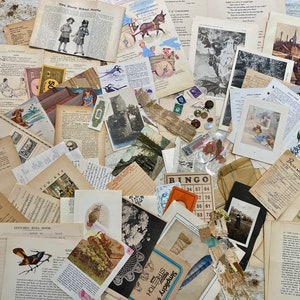 HUGE Ephemera Pack 90pieces All Authentic 1880s 1960s Postcards ...