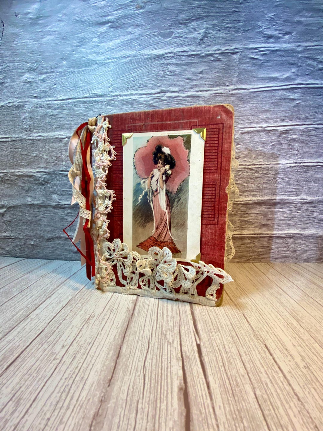 Antique Junk Journal-rare 1890s Postcard Cover-handmade-vintage-only ...