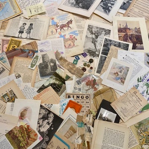HUGE Ephemera Pack 90pieces All Authentic 1880s 1960s Postcards ...