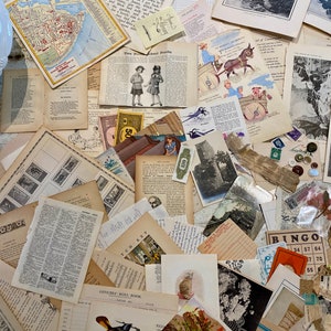 HUGE Ephemera Pack 90pieces All Authentic 1880s 1960s Postcards ...