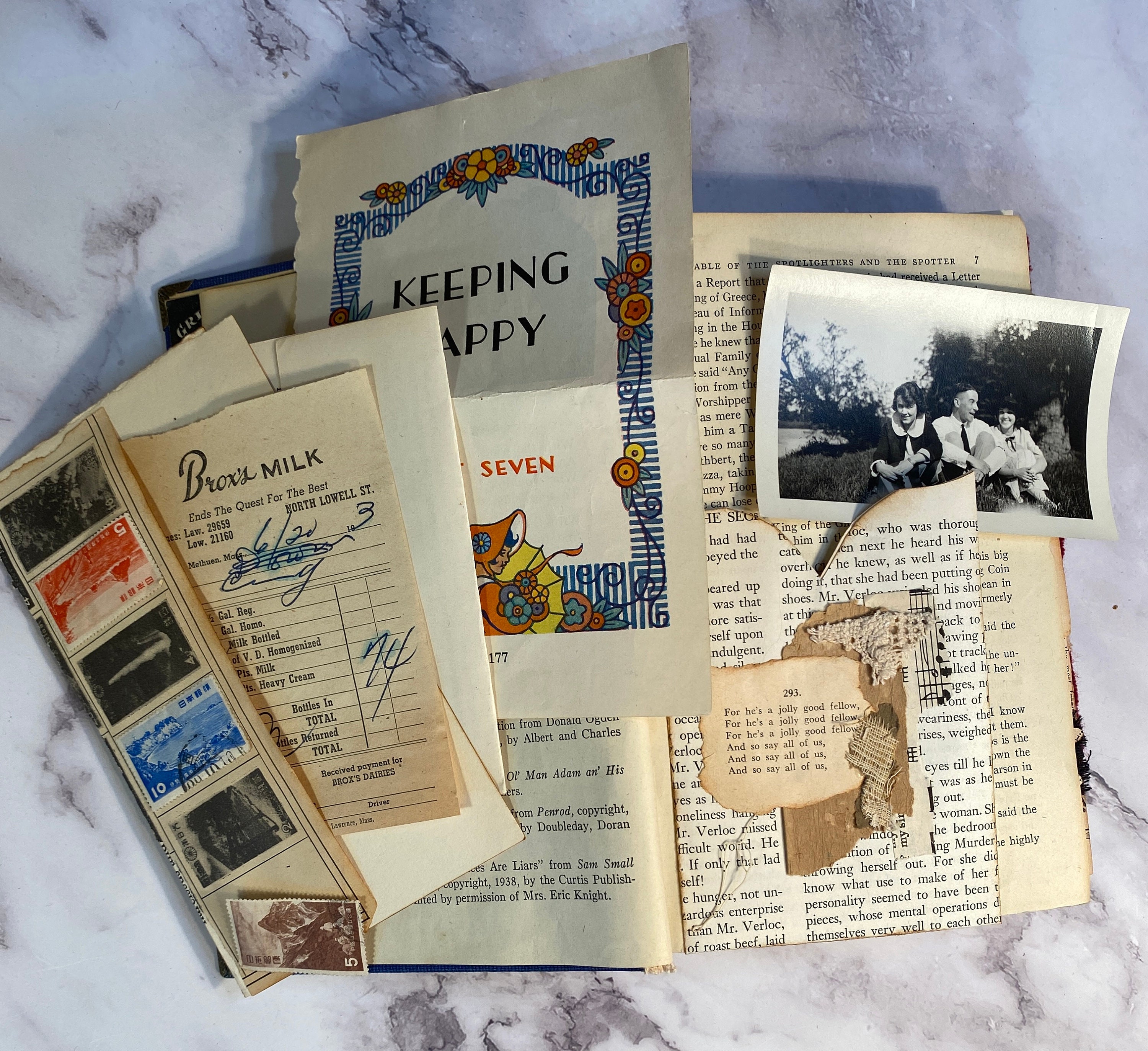 Antique Vintage Junk Journal Lotsa Laughter Handmade free Shp in N ...