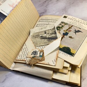 Antique Vintage Junk Journal Handmade Dozens of Inserts-only Authentic ...