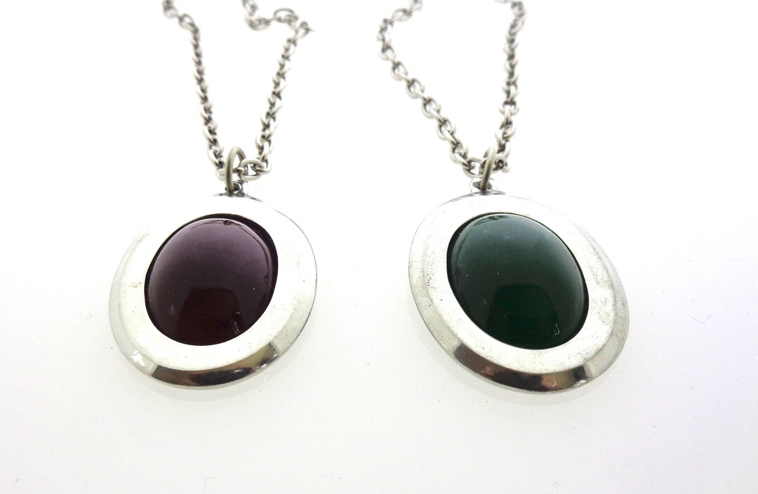 Pendentif ovale Larsen courbé avec cornaline ou pierre aventurine ...