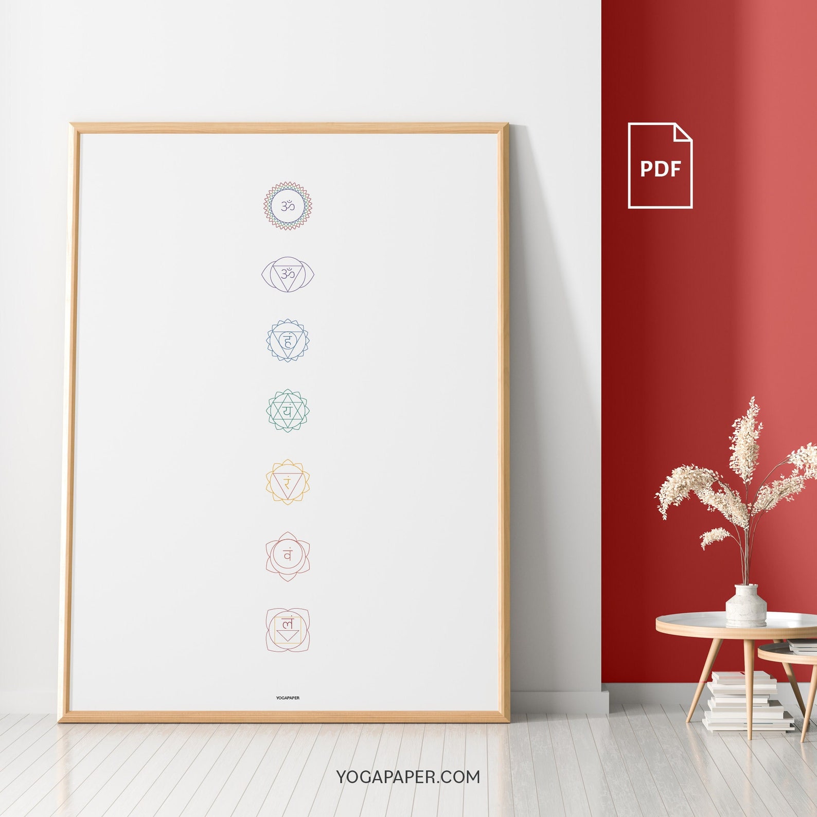 7 Chakras Printable PDF: Symbols yantras Colors Sounds - Etsy