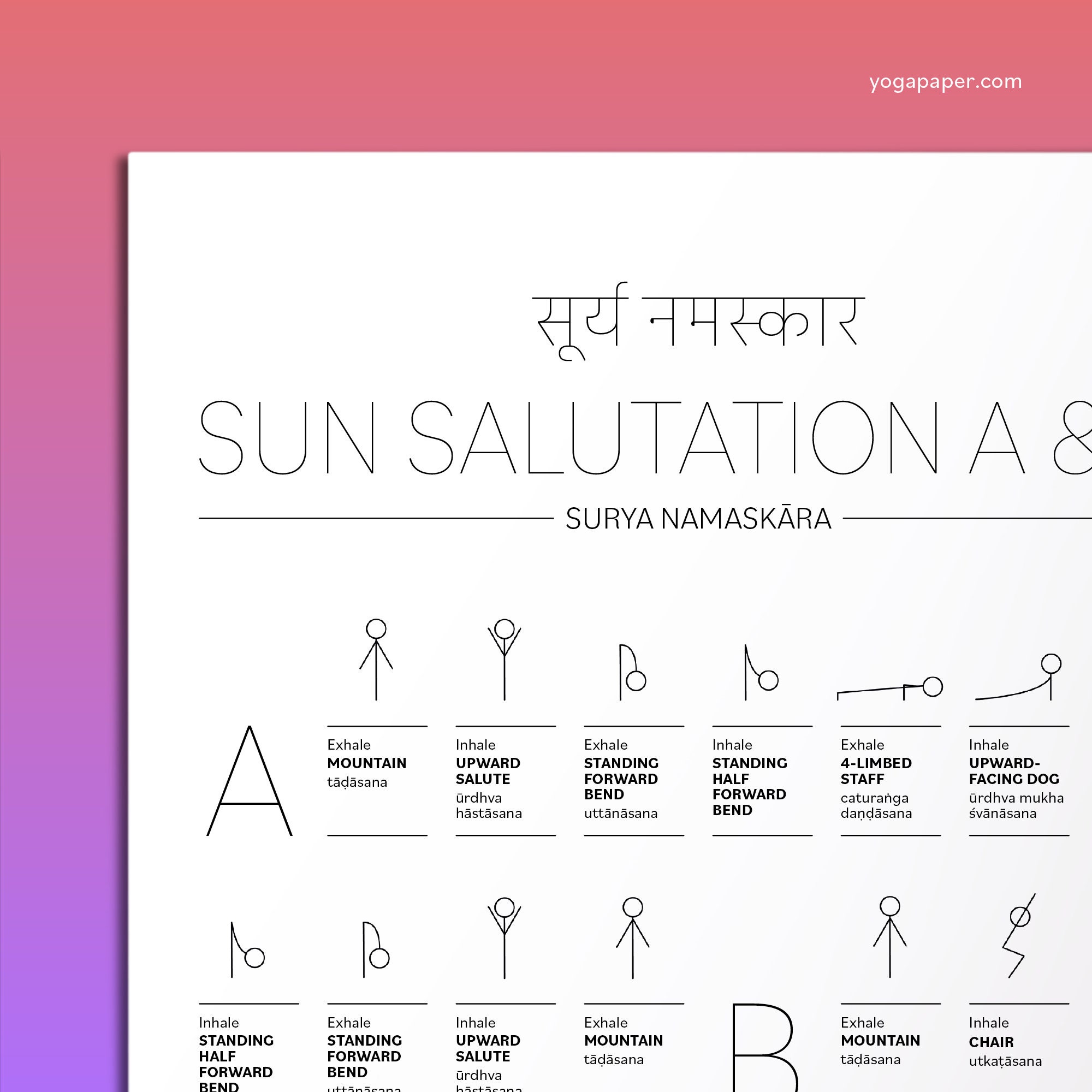 Sun Salutation Stick Figures