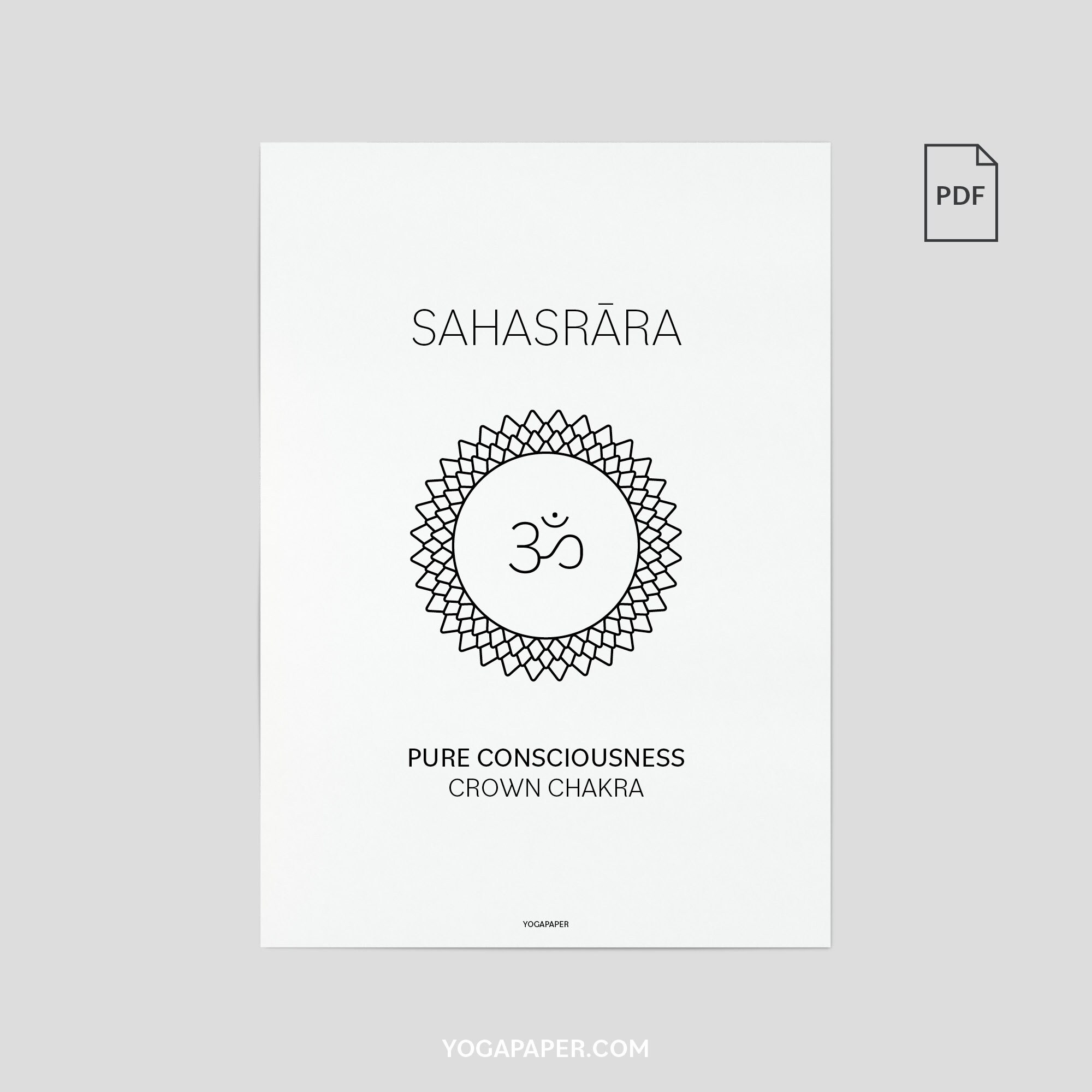 Seven Chakras: 7 Printable PDF Files for Every Chakra Including Symbol ...