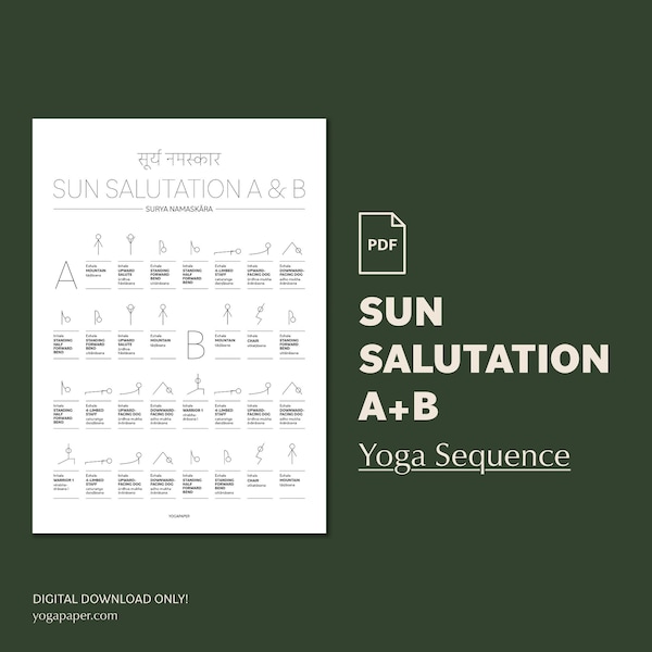 Sun Salutation Poster - Etsy