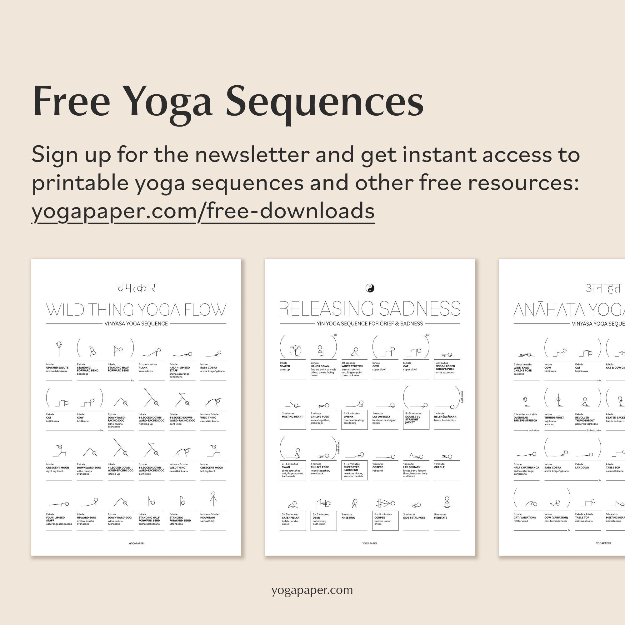 Yin Yoga Sequence: Printable Poses Flow for Beginners (PDF Download) - Etsy