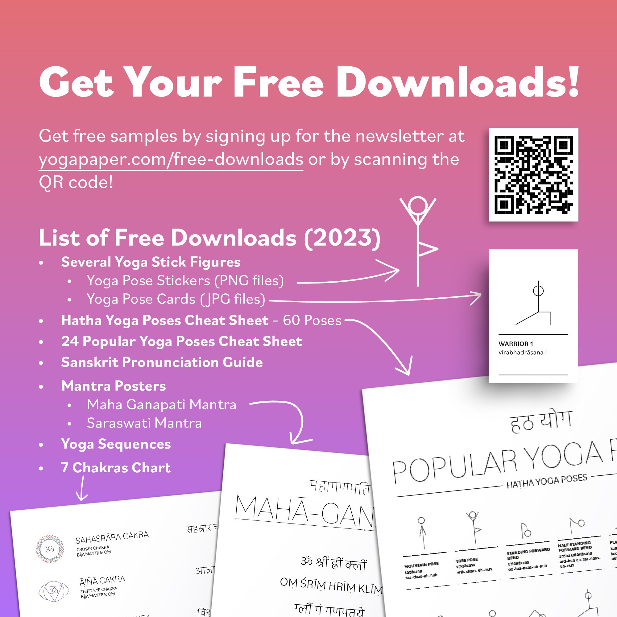 Quad Stretch Flow Printable Yoga Sequence, Beginners Intermediate Yoga ...